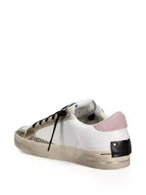 CRIME LONDON Sk8 Deluxe Crackled-effect Glitter Sneakers