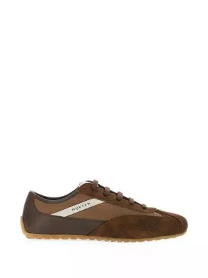 Alexander McQueen Boxe Suede-panelled Sneakers - Brown