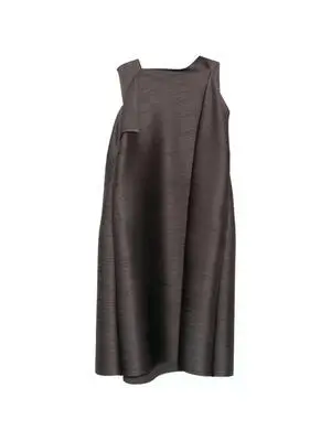 Issey Miyake Pleated Sleeveless Dress - Grey