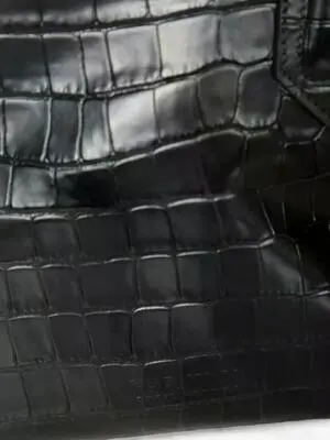 Attico Medium La Passeggiata Croc-effect Shoulder Bag
