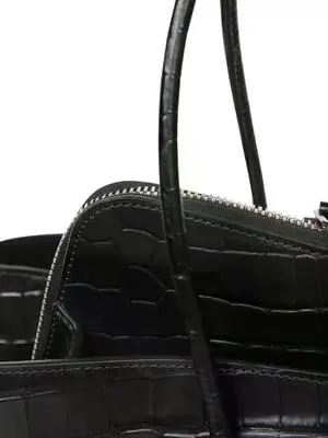 Attico Medium La Passeggiata Croc-effect Shoulder Bag