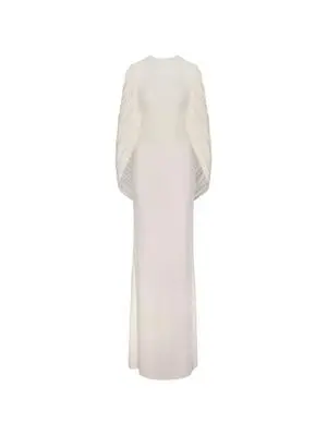 SEEN USERS Ruched Cape-style Maxi Dress
