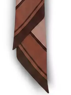Chloé Silk-twill Chain-print Bandeau Scarf - Brown