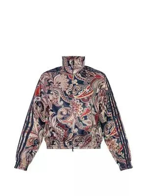 Adidas Paisley-print Stand-up Collar Jacket - Blue