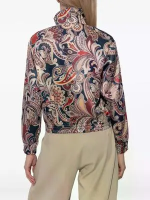 Adidas Paisley-print Stand-up Collar Jacket