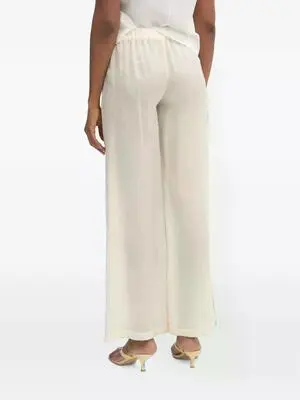 Patrizia Pepe Logo-plaque Wide-leg Trousers