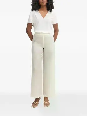 Patrizia Pepe Logo Plaque Wide-leg Trousers