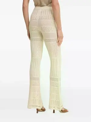 Patrizia Pepe Logo-pointelle Knit Flared Trousers
