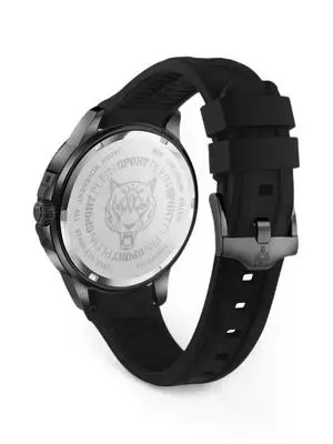 PLEIN SPORT City Rush 45mm Watch With Stainless Steel Case And Silicone Strap
