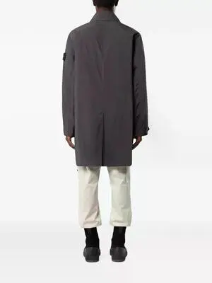 Stone Island Logo-patch Button-up Trench Coat