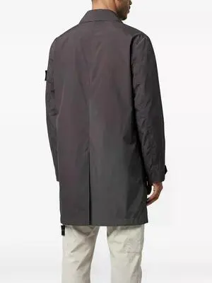 Stone Island Logo-patch Button-up Trench Coat