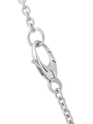 Gucci 18k White Gold Bamboo Pendant Diamond Necklace