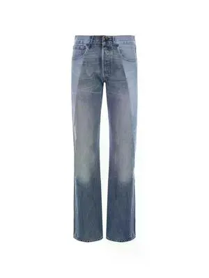 LUTZ HUELLE Asymmetric-hem Regular-fit Jeans - Blue