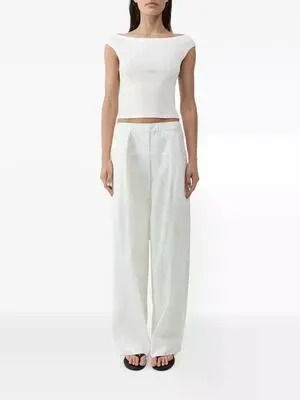 ST. AGNI Pleated Wide-leg Trousers