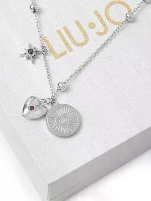 Liu Jo Tone Beaded Chain Necklace With Charm Details