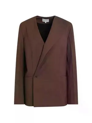 Loulou De Saison Double-breasted Collarless Jacket - Brown