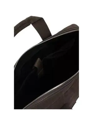 Marc O'polo Suede Logo-patch Briefcase