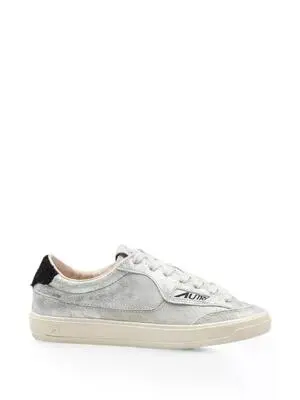 AUTRY Windscape Laminated Suede Sneakers - Silver