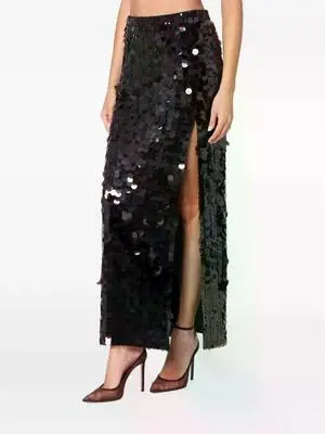 P.a.r.o.s.h Sequin-embellished Maxi Skirt - Brown