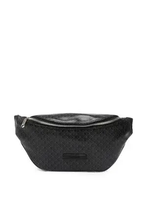 Calvin Klein Monogram Print Logo Plaque Belt Bag