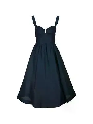 Zimmermann Rebellion Sweetheart-neck Midi Dress - Blue