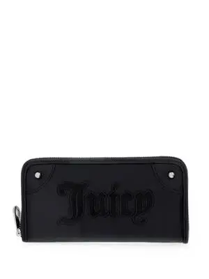 Juicy Couture Candy Logo-embroidered Zip-around Wallet - Black