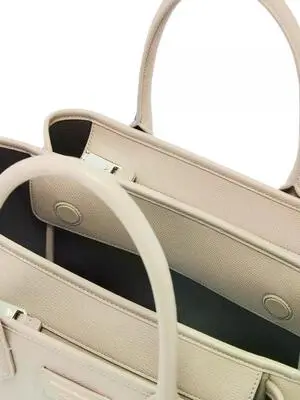 Emporio Armani Small Palmellato-finish Logo-patch Tote Bag
