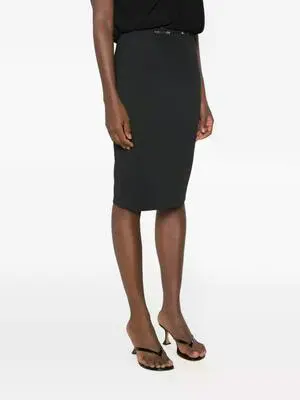 Elisabetta Franchi Logo Plaque Pencil Midi Skirt