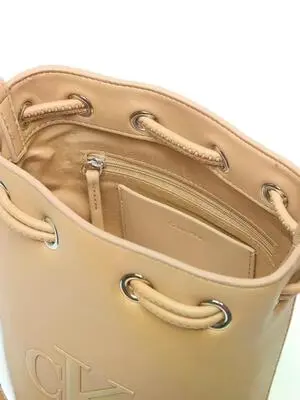 Calvin Klein Logo-embossed Drawstring Bucket Bag