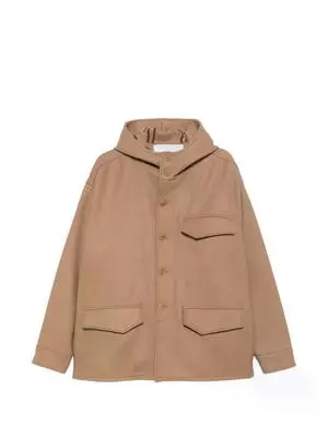 IH NOM UH NIT Hooded Flap-pocket Coat