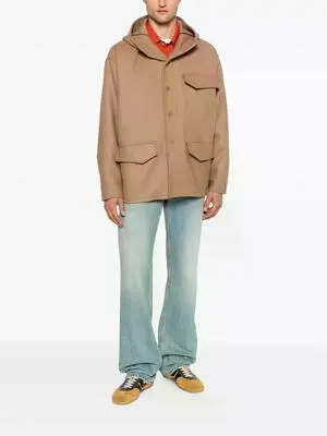 IH NOM UH NIT Hooded Flap-pocket Coat