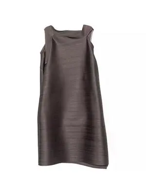 Issey Miyake Sleeveless Boatneck Midi Dress