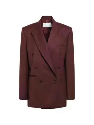 THE FRANKIE SHOP Double-breasted Blazer - Red