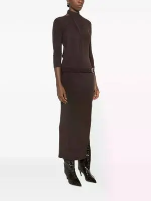Attico Belted Open-back Maxi Dress