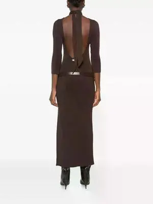 Attico Belted Open-back Maxi Dress