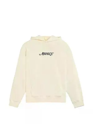 AWAKE NY Logo-embroidered Hoodie - Neutrals