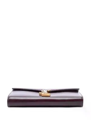 Saint Laurent Monogram Cassandra Chain Wallet Crossbody Bag - Red
