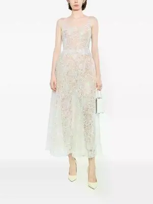 MONTSAND Floral-lace Midi Dress - Green