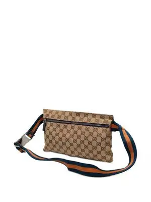 Gucci 2000-2015 Gg Canvas Web Double Pocket Belt Bag