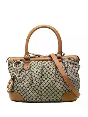 Gucci 2000-2015 Diamante Canvas Sukey Satchel - Neutrals
