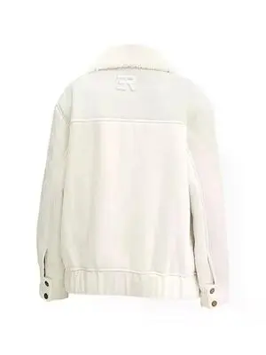 Ermanno Scervino Shearling-collar Embroidered Jacket
