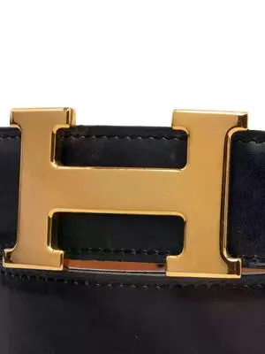 Hermès 1998 Box Calf And Courchevel Constance H Reversible Belt