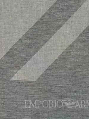 Emporio Armani Logo-print Frayed Scarf