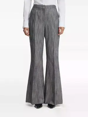 BOSS Buttoned Flared Trousers - Grey
