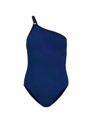Hunza G Clara Crinkle-effect Swimsuit - Blue