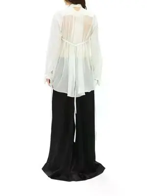 ANN DEMEULEMEESTER Lace-trimmed Gathered Shirt