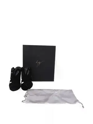 GIUSEPPE ZANOTTI Butterfly Cutout Stiletto Sandals - Black