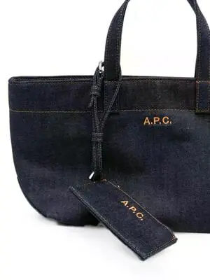 A.p.c. Small Le Drummer Denim Tote Bag - Blue