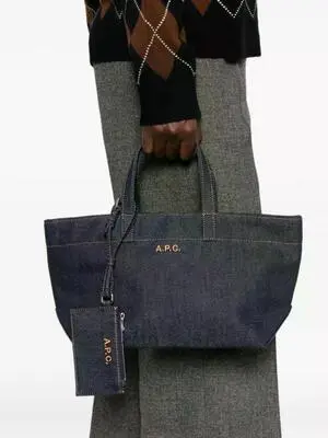 A.p.c. Small Le Drummer Denim Tote Bag - Blue