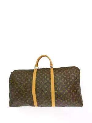 LOUIS VUITTON 1998 60 Keepall Monogram Travel Bag - Brown